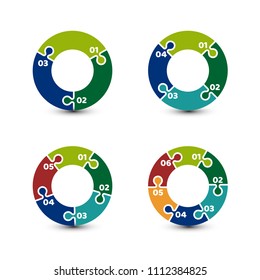 Set Circle Infographic Templates 3 4 Stock Vector (Royalty Free) 1112384825