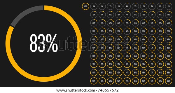 Set Circle Percentage Diagrams Meter 0 Stock Vector (Royalty Free ...