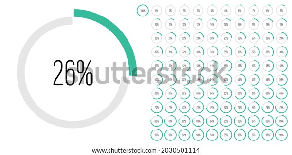 Set Circle Percentage Progress Bar Diagrams Stock Vector (Royalty Free ...