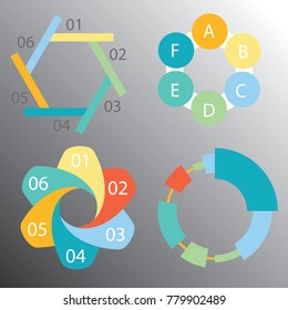 Set Circular Diagrams Charts Stock Vector (Royalty Free) 779902489 ...