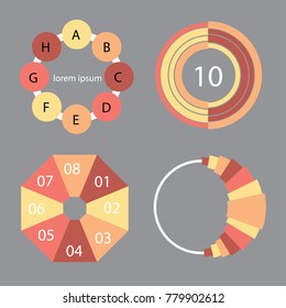 Set Circular Diagrams Charts Stock Vector (Royalty Free) 779902612 ...
