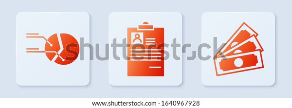Set Clipboard Resume Pie Chart Infographic Stock Vector (Royalty Free ...
