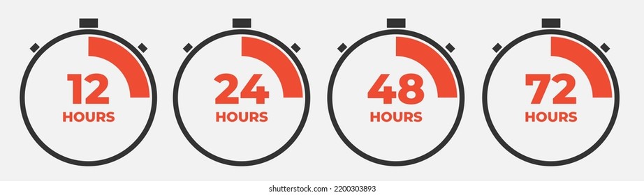 Set Clock Arrow 12 24 36 Stock Vector (Royalty Free) 2200303893 ...