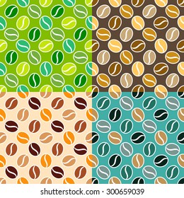 Set Coffee Seamless Textures Stock Vector (Royalty Free) 300659039 ...