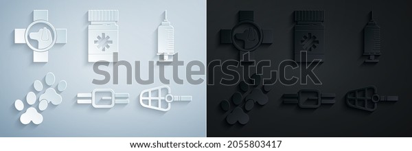 Set Collar Name Tag Syringe Pet Stock Vector (Royalty Free) 2055803417 ...
