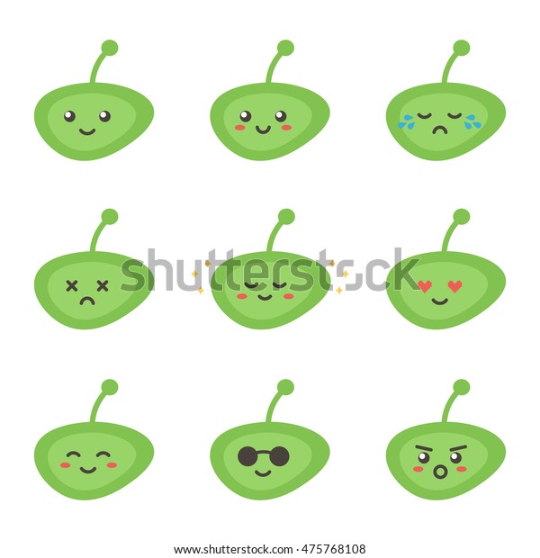 Set Collection Cute Colorful Little Humanoids Stock Vector (Royalty ...