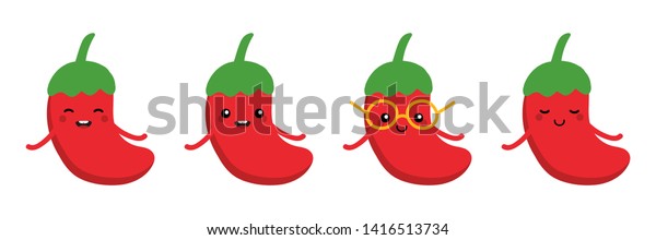 Set Collection Cute Happy Cartoon Style Stock Vector (Royalty Free ...