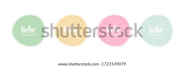 Set Collection Cute Pastel Colors Vector Stock Vector (Royalty Free ...