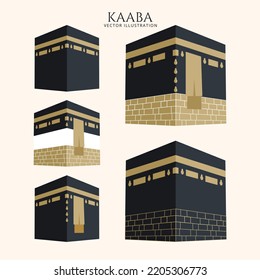 Set Collection Kaaba Vector Illustration Stock Vector (Royalty Free ...