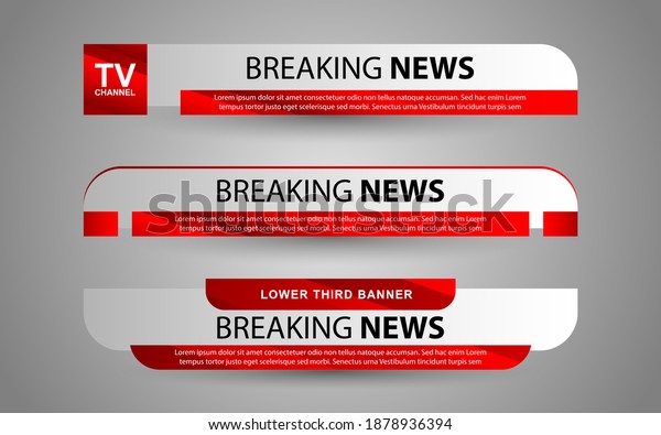 Set Collection Vector Broadcast News Lower Stock Vector (Royalty Free ...