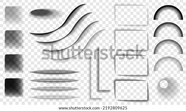 Set Collection Vector Transparent Overlay Black Stock Vector (Royalty ...