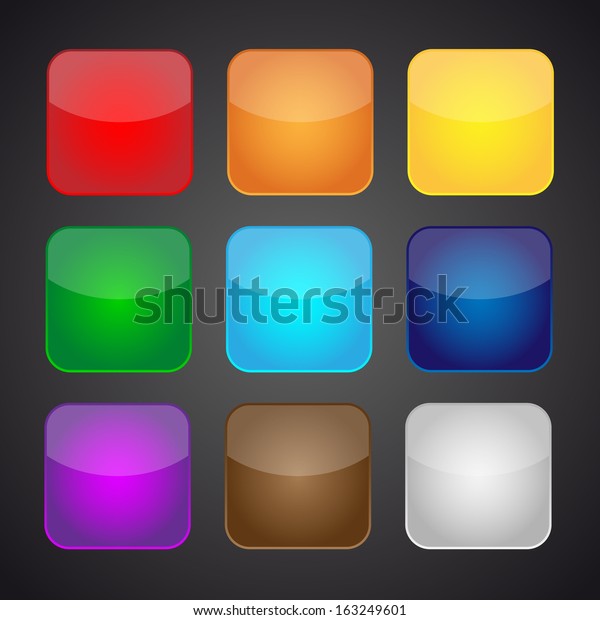 Set Color Apps Icons Background Stock Vector (Royalty Free) 163249601
