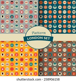 Set Color British Symbolic Patterns Stock Vector (Royalty Free ...
