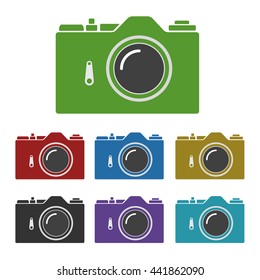Set Color Common Slr Camera Icons Stock Vector (Royalty Free) 441862090 ...