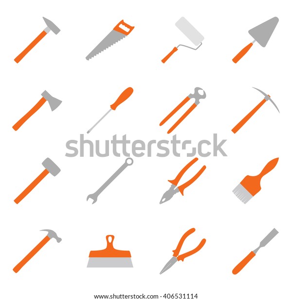 Set Color Construction Tools Vector Illustration Stock Vector (Royalty ...