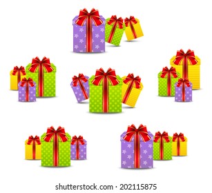 Set Color Gift Boxes Stock Vector (Royalty Free) 202115875 | Shutterstock