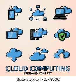Computing Web Development Color Line Icons Stock Vector (Royalty Free ...