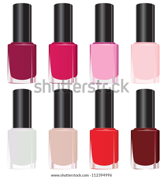 Set Color Nail Polish Vector Eps8 Stock Vector (Royalty Free) 112394996