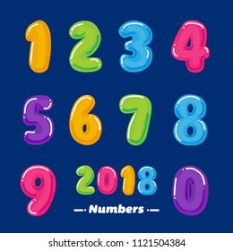 Set Color Numbers Vector Cartoon Stock Vector (Royalty Free) 1121504384 ...