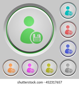 Set Color Save User Account Sunk Stock Vector (Royalty Free) 452317657 ...