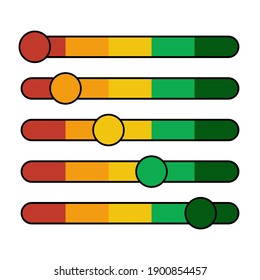 Set Color Scales Indicator Quality Control Stock Vector (Royalty Free ...