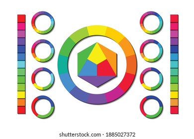 Set Color Scheme Isolated On White Stock Vector (Royalty Free ...
