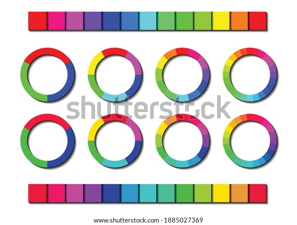 Set Color Scheme Isolated On White Stock Vector (Royalty Free ...