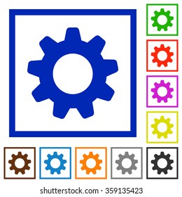 Settings Square Buttons Vector Illustration Stock Vector (Royalty Free ...