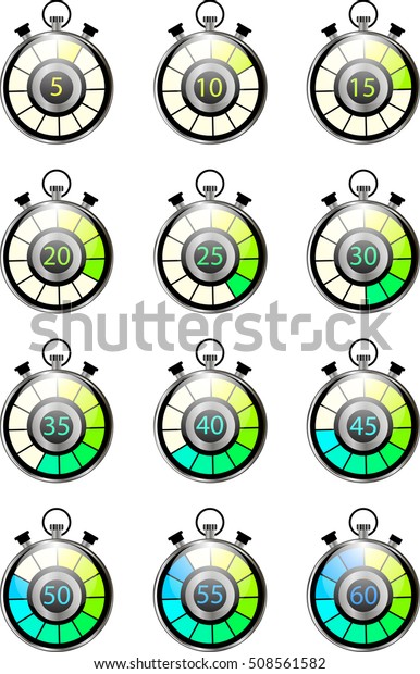 Set Color Timers Vector Eps10 Illustration Stock Vector (Royalty Free ...