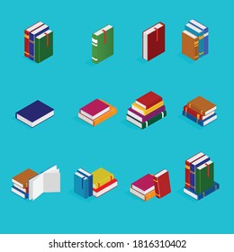 Set Colored Book Icons Stock Vector (Royalty Free) 1816310402 ...