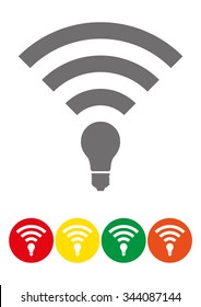 Set Colored Lifi Wireless Access Icons Stock Vector (Royalty Free ...