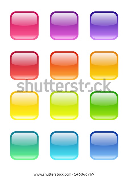 Set Colored Web Icons Vector Eps10 Stock Vector (Royalty Free ...