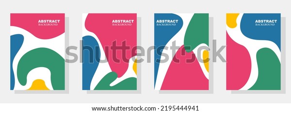 Set Colorful Abstract Cover Backgrounds A4 Stock Vector (Royalty Free ...