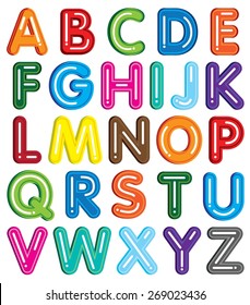 Set Colorful Alphabet Stock Vector (Royalty Free) 269023436 | Shutterstock