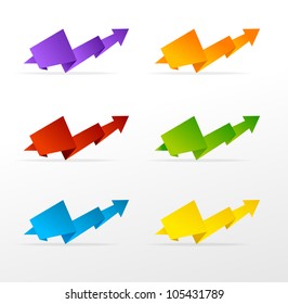 Set Colorful Arrow Stock Vector (Royalty Free) 105431789 | Shutterstock