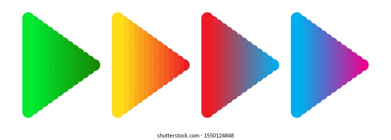 Set Colorful Arrows Arrow Icon Isolated Stock Vector (Royalty Free ...