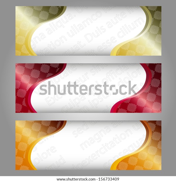 Set Colorful Background Banners Text Watermark Stock Vector (Royalty ...