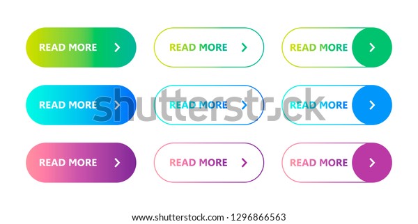 Set Colorful Buttons Read More Vector Stock Vector (Royalty Free ...