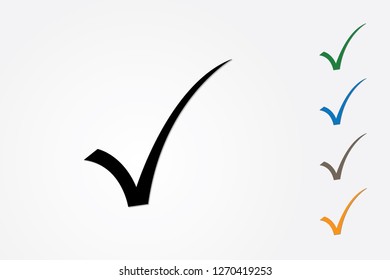 Set Colorful Correct Signs Marks Vector Stock Vector (Royalty Free ...