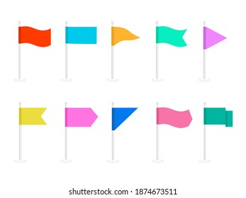 Vector Set Different Color Flags Icons Stock Vector (Royalty Free ...