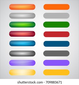 Set Rectangular Web Buttons Stock Vector (Royalty Free) 435367759 ...