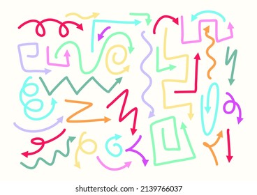 2,468 Colorful arrow mark doodle Images, Stock Photos & Vectors ...