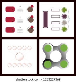 Set Colorful Infographic Process Chart Arrows Stock Vector (Royalty ...