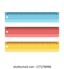 Set Three Rulers On Transparent Background Stock Vector (Royalty Free ...