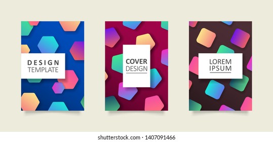 Set Colorful Modern Concept Background Design Stock Vector (Royalty ...