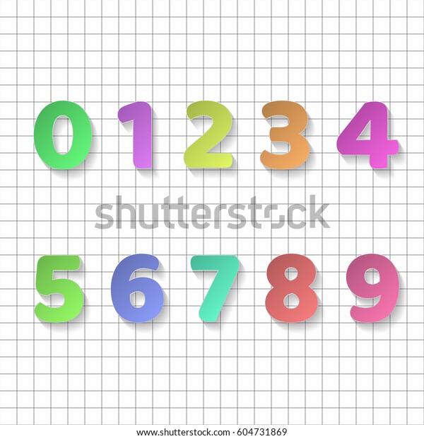 Set Colorful Numbers Vector Illustration Stock Vector (Royalty Free ...