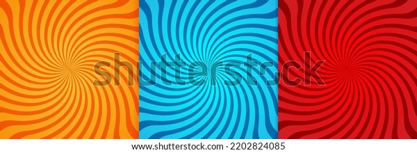 Set Colorful Optical Illusion Background Stock Vector (Royalty Free ...