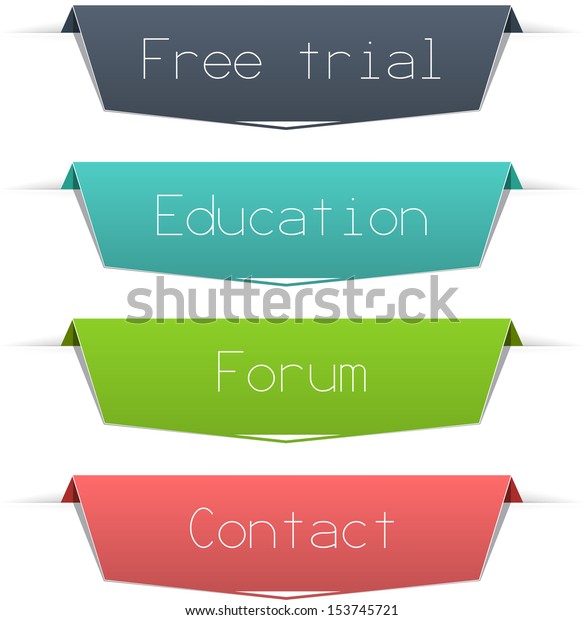 Set Colorful Paper Labels Vector Eps10 Stock Vector (Royalty Free ...