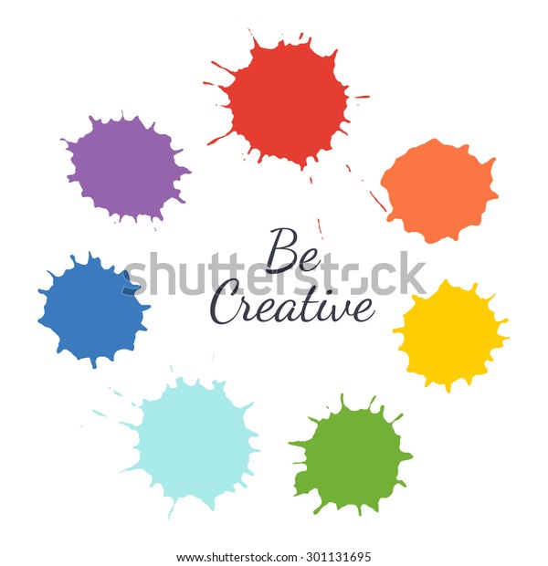 Set Colorful Rainbow Spots Isolated On Stock Vector (Royalty Free ...