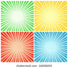 Set Colorful Ray Abstract Backgrounds Stock Vector (Royalty Free ...